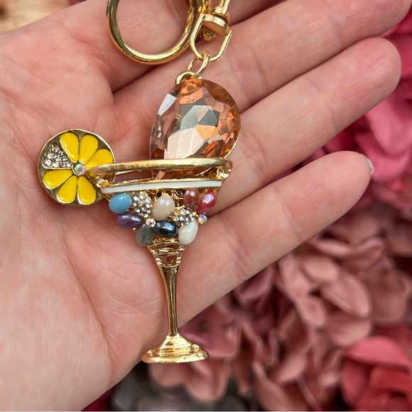 Accessories | Colorful Crystal Cocktail With A Lemon Keychain Charm ...
